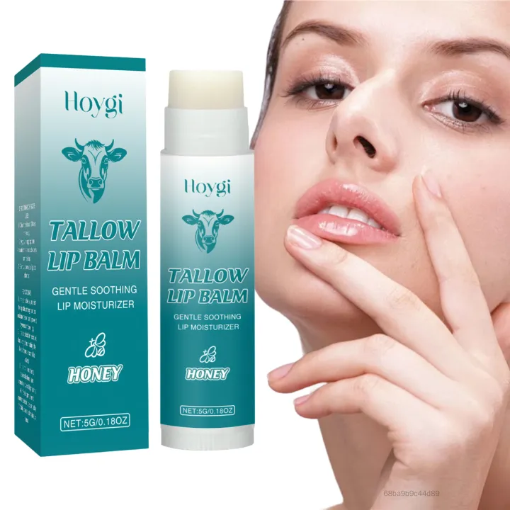 5g Beef Tallow Lip Balm Anti-Drying Brightening Lip Balm for Lip Makeup ...