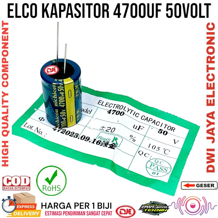 ELCO 4.700 / 50 VOLT Elko 4700 50V | Lazada Indonesia