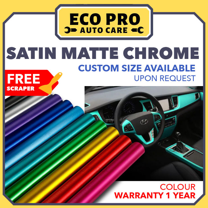 satin matte chrome interior/exterior Film Sticker(152cm-custom size)for ...