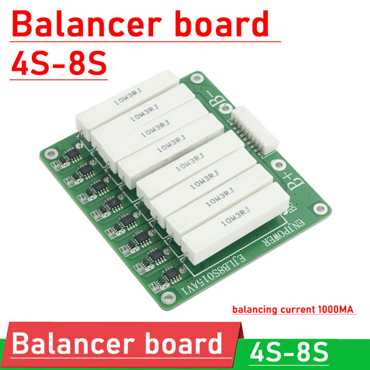 4S 8S 12V 24V Lifepo4 lithium battery Balancer board balancing 1A FOR ...