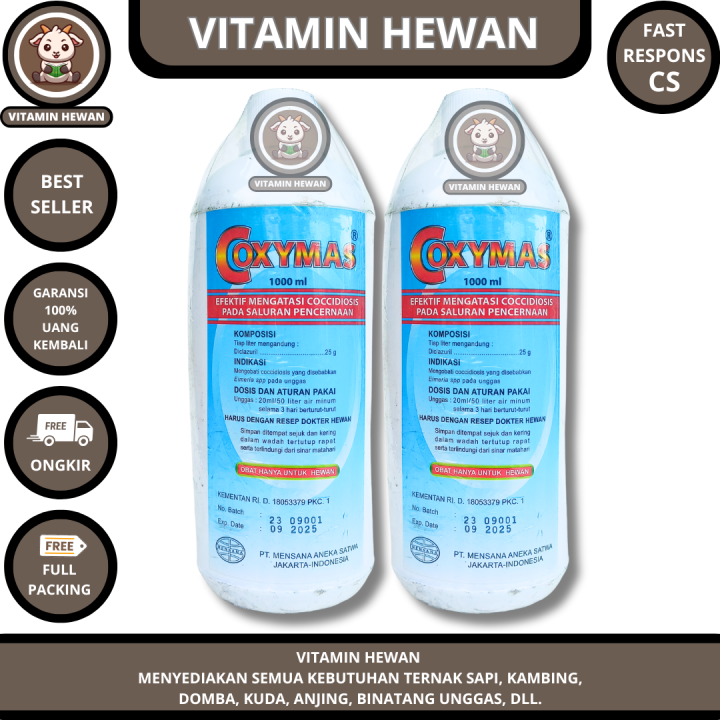 COXYMAS 1 LITER - Obat Ayam Berak Darah Cocci Pencernaan Hewan Unggas ...