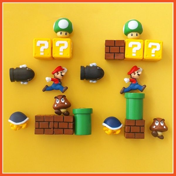 3D Super Mario Stereo Refrigerator Magnet Mario Mario Magnet ...