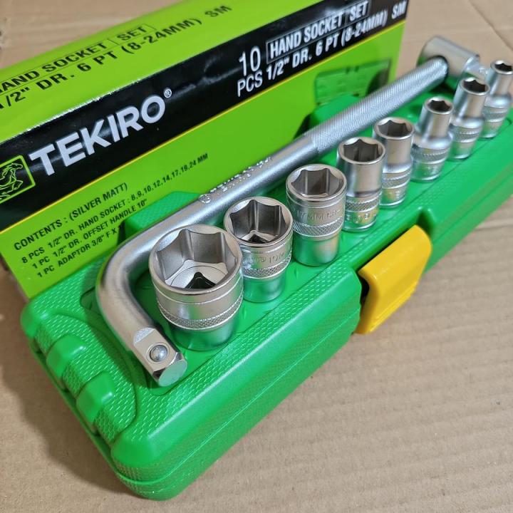 Kunci Sok Set Tekiro 10 pcs 8-24 Box Plastik / 10pcs 8mm - 24mm | Lazada Indonesia