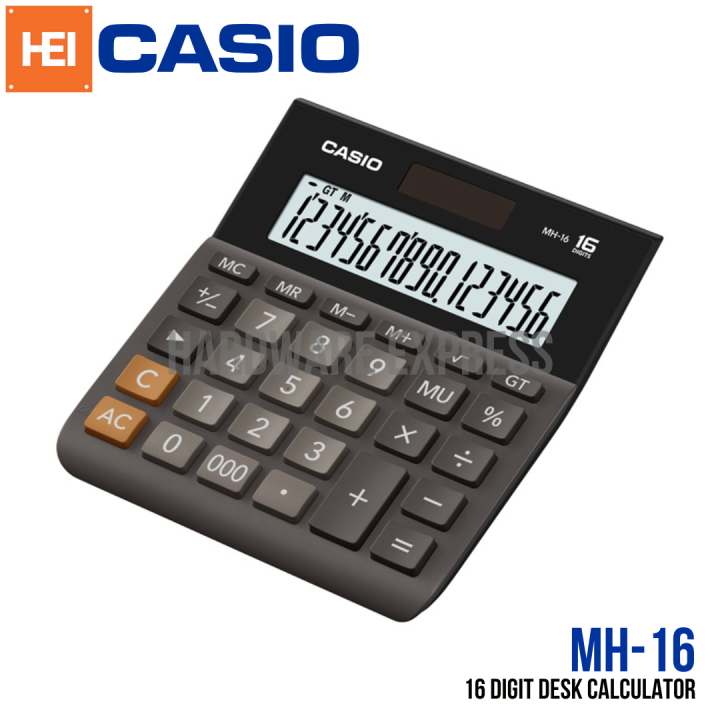 Casio MH-16 Wide-Format Keypad Desk Type Calculator Extra Large Display ...