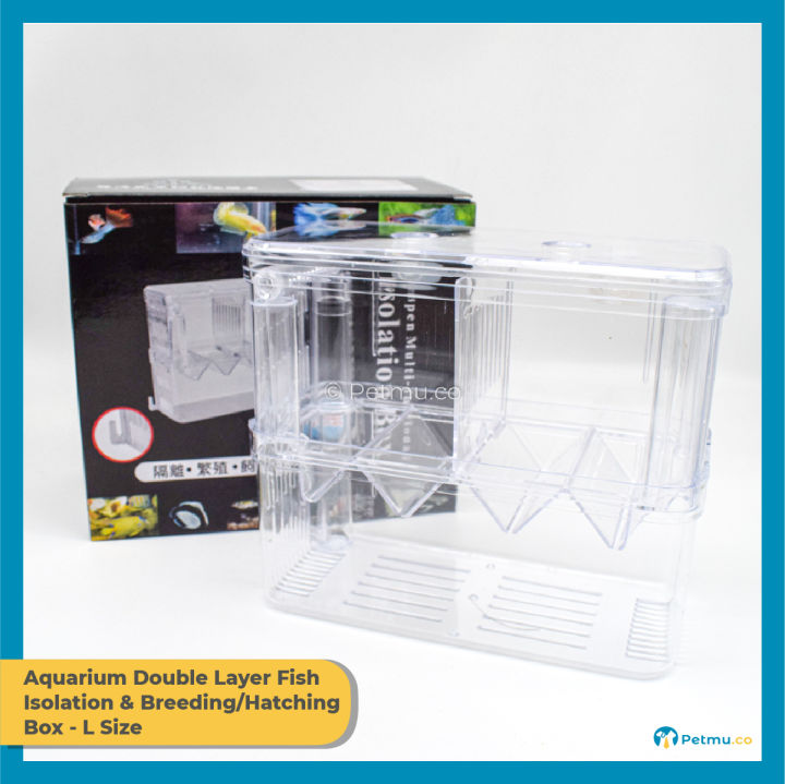 Aquarium Double Layer Fish Isolation Breeding Hatching Incubator Box ...