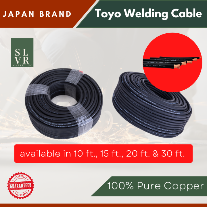 TOYO Japan Pure Copper Coated Welding Cable Size 1/0 38mm Industrial ...