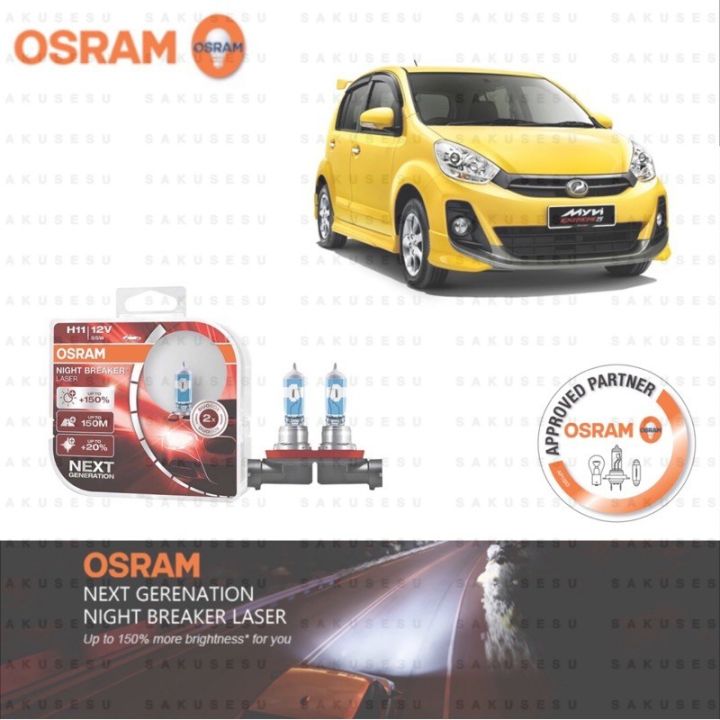 OSRAM NBL H11 Headlight Bulb for Perodua Myvi Lagi Best 2nd Gen | Lazada