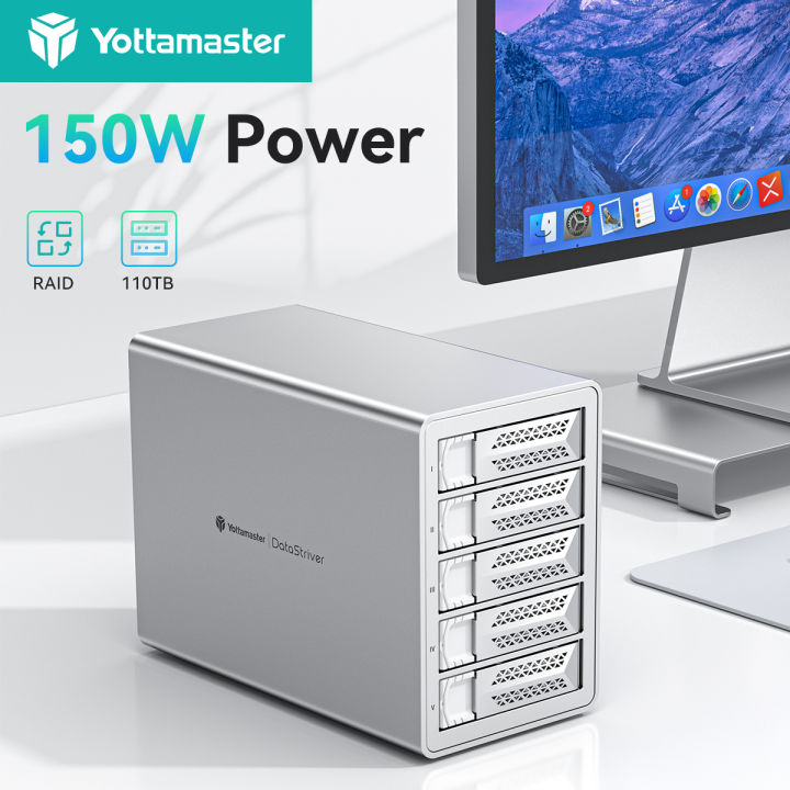 Yottamaster 2.5/3.5" 2/4/5Bay RAID USB3.0 5Gbps HDD Docking Station 150W Power With Cooling Fan ...