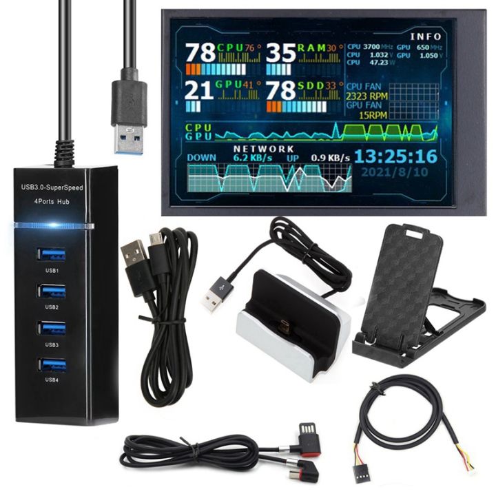 3.5 Inch IPS LCD Monitor Display for Mini ITX Case TYPE-C Secondary ...