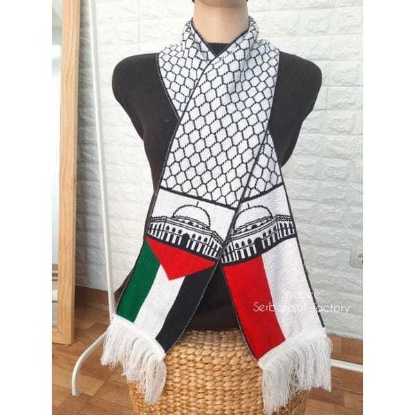 Syal Rajut Palestina / Syal Rajut komputer / Syal Palestine / Bandana ...