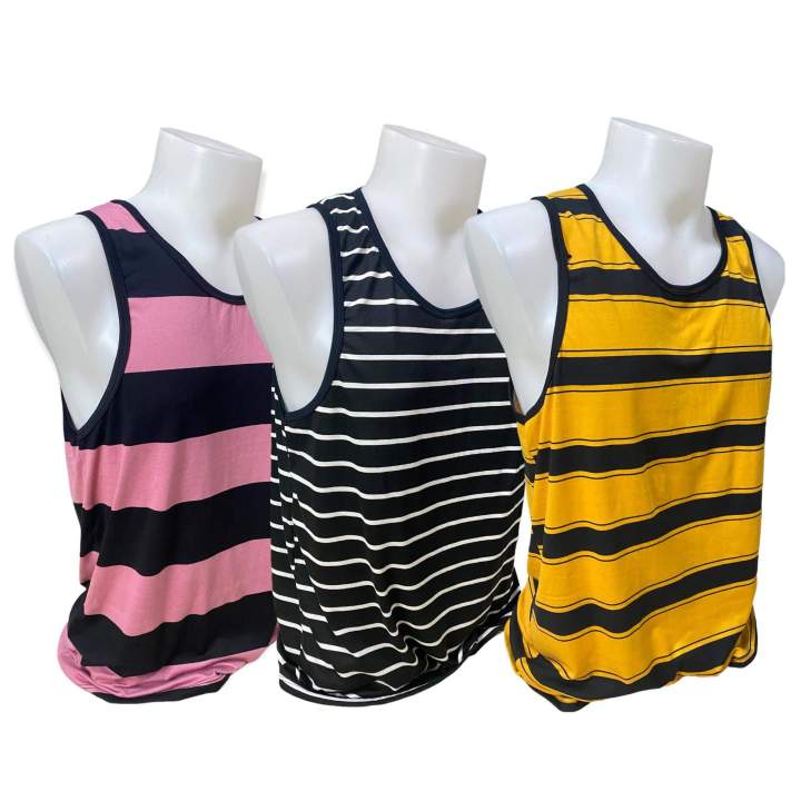 tanks sando stripe for mens adult | Lazada PH
