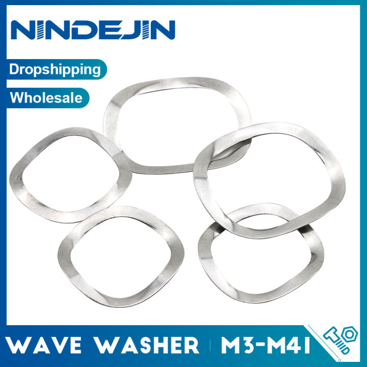 NINDEJIN 5-40pcs Wave Spring Washers M3 M4 M5 M6 M8 M10 M12 M16-M41 304 ...