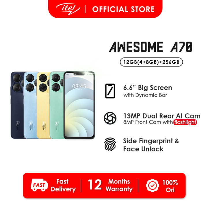 itel A70 Cellphones sale 2024 original Smartphone RAM 12GB (4GB+8GB ...