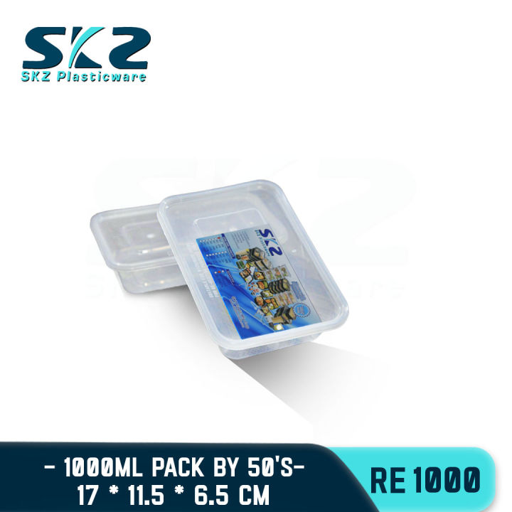 SKZ CLEAR CONTAINER RECTANGULAR SERIES RE1000 1000ml ENVIRONMENTAL ...