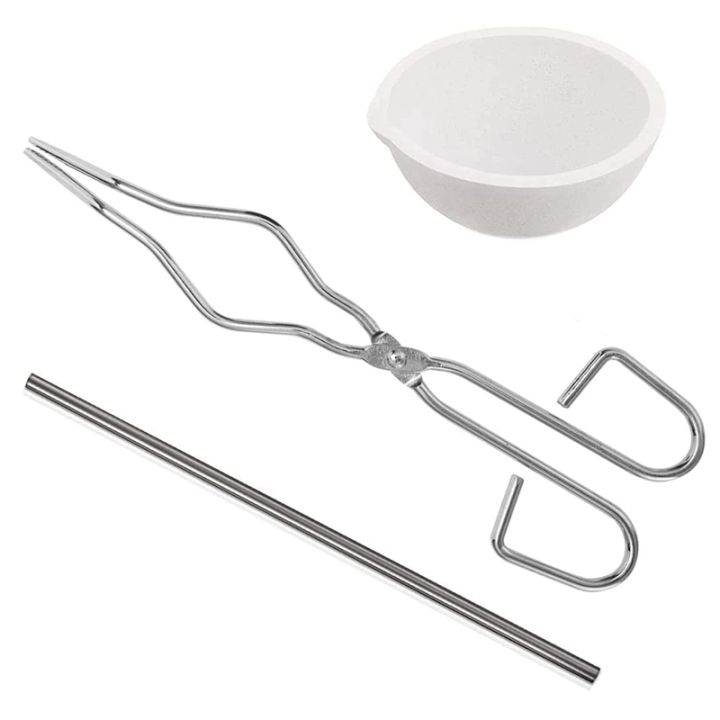 Graphite Crucible Set 3 Pcs Ingot Mold Set Graphite Torch Melting Casting Kit For Scrap