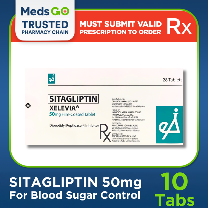 RX: XELEVIA Sitagliptin 50mg - 10 Tabs | Lazada PH