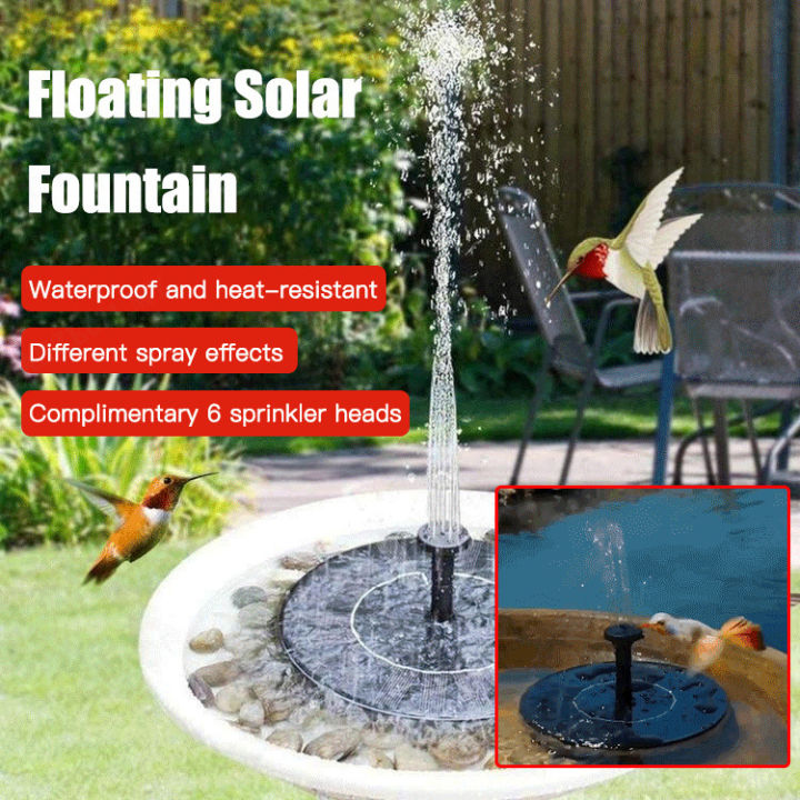Solar-powered Garden Fountain with Flowing Water | Lazada