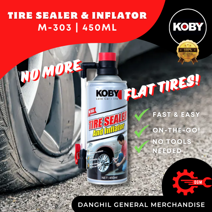 KOBY Tire Sealer & Inflator (450ml) | Lazada PH
