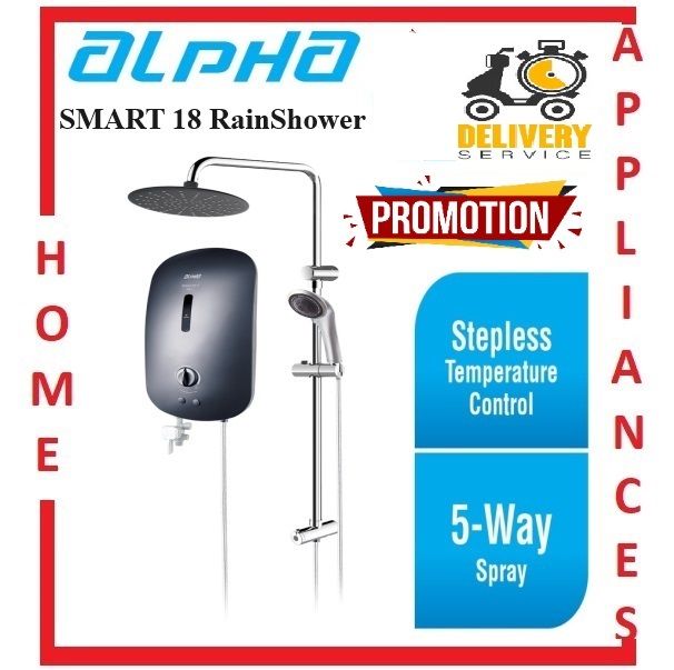 ALPHA - SMART 18 RainShower Instant Water Heater | Local singapore ...