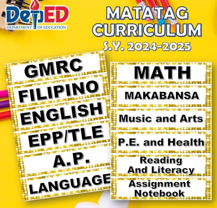 STICKER LABEL NOTEBOOK MATATAG CURRICULUM SY. 2024-2025 | Lazada PH