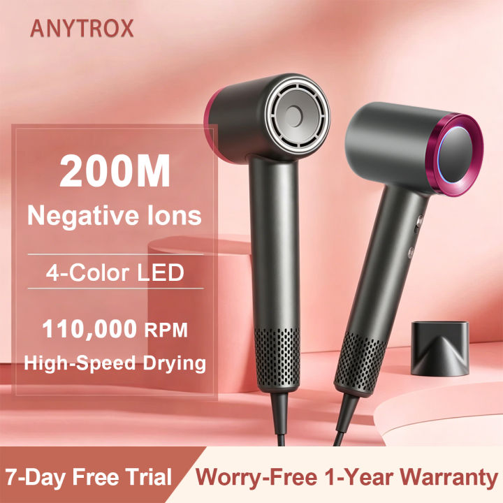 ANYTROX Pengering Rambut High-Speed Supersonic Hair Dryer, 110000 RPM ...