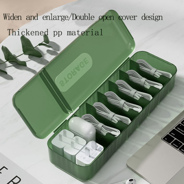 Fashionable Double Cover Design Desktop Storage Box Thickened PP ...
