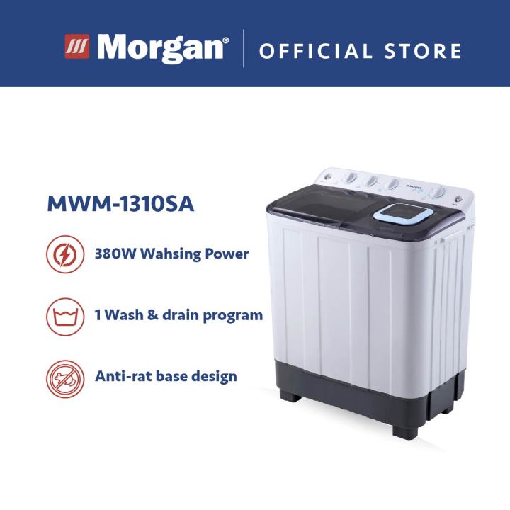 MORGAN MWM-1310SA SEMI AUTO WASHER 10KG WASHING MACHINE | Lazada