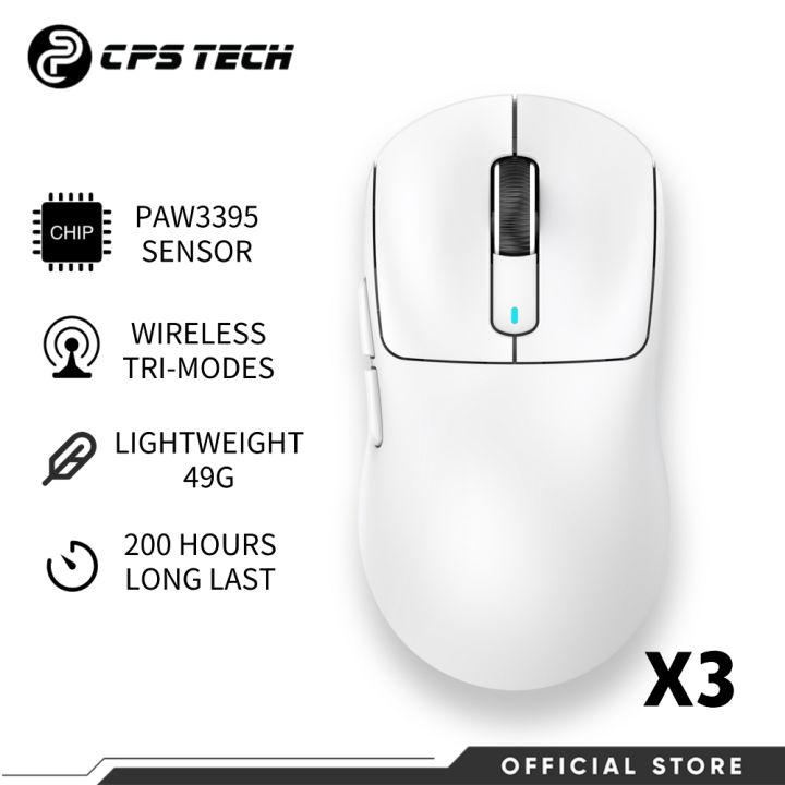 CPSTECH Attack Shark X3/X6/X3 Pro PAW3395 Sensor Lightweight Wireless ...