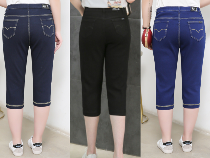 plus size Big size Classic Skinny pedal denim | Lazada PH