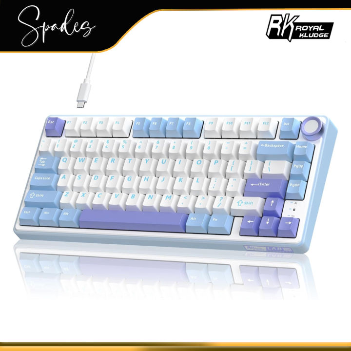 Royal Kludge RK R75 Mechanical Keyboard 75% TKL with Volume Knob Gasket ...