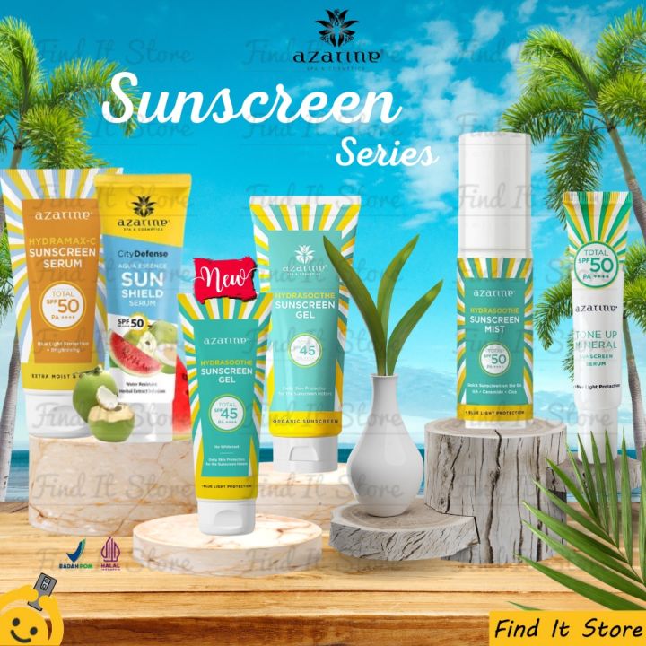 Azarine Sun Protection Series Sunscreen Gel SPF45++++ Sun Shield Serum ...