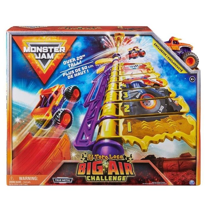 Mainan Mobil Monster Jam 1:64 El Toro Loco Big Air Challenge Playset ...