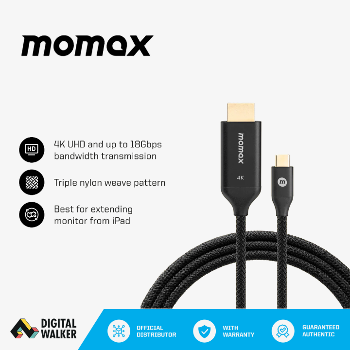 [Digital Walker] Momax Elite Link USB-C to HDMI 4K 2M | Lazada PH