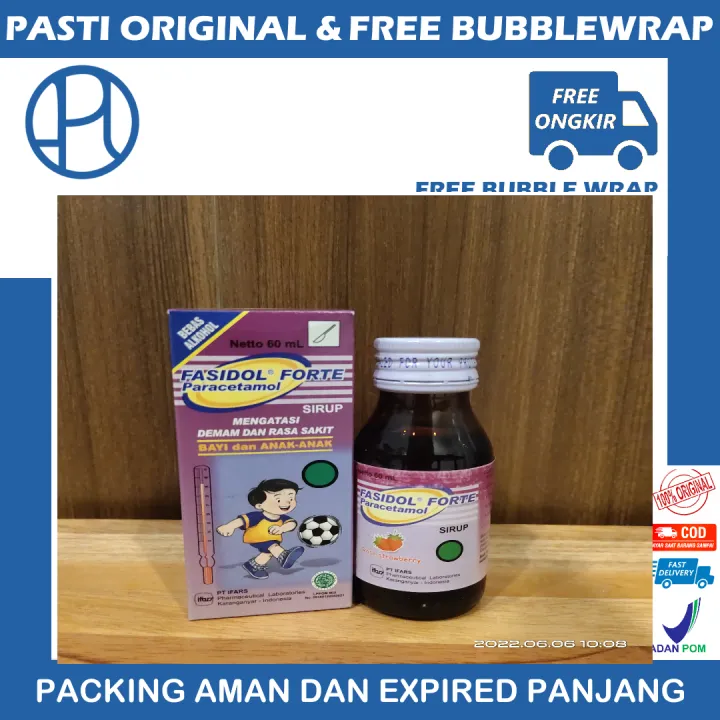 FASIDOL FORTE SIRUP 60ML OBAT BATUK PILEK FLU DEMAM ANAK Fasidol Forte ...