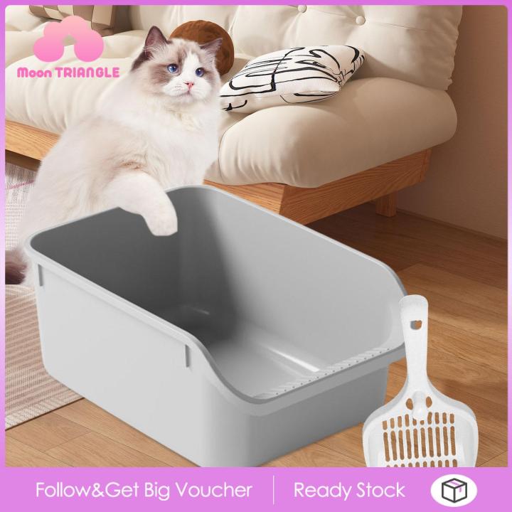 Moon TRIANGLE Open Cats Litter Case Cat Litter Container Kitty Litter ...
