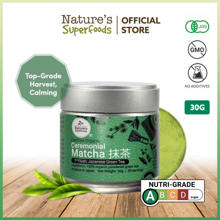 Nature's Superfoods Organic Ceremonial Matcha Powder 30g l First Flush ...