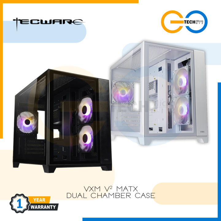 Tecware VXN V2 Dual Chamber MATX Desktop Computer Case | Lazada PH