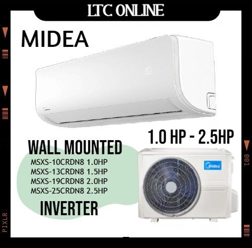 Midea Air Conditioner Wall Mounted R32 Inverter Xtreme Save 1.0HP - 2.5HP MSXS Series | Lazada