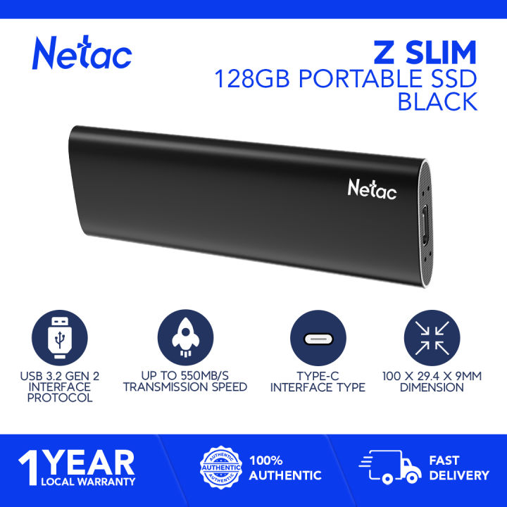Netac portable SSD Z Slim USB 3.2 Gen 2 Type-C | Lazada PH