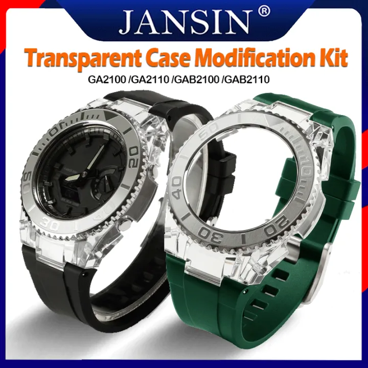 สาย GA2100 GA2110 Gen5 GAB2100 Mod Kit สายนาฬิกา Casioak Watch ยางสาย ...