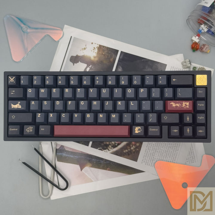 Gladiator Keycap PBT Dye Sub Cherry Rome Navy Red Keycaps 129pcs Fit ...