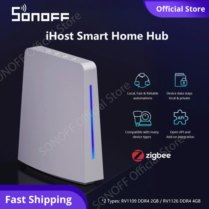 SONOFF iHost Zigbee Hub Gateway Smart Home Hub Local Server Control Ethernet-wired Connectivity ...
