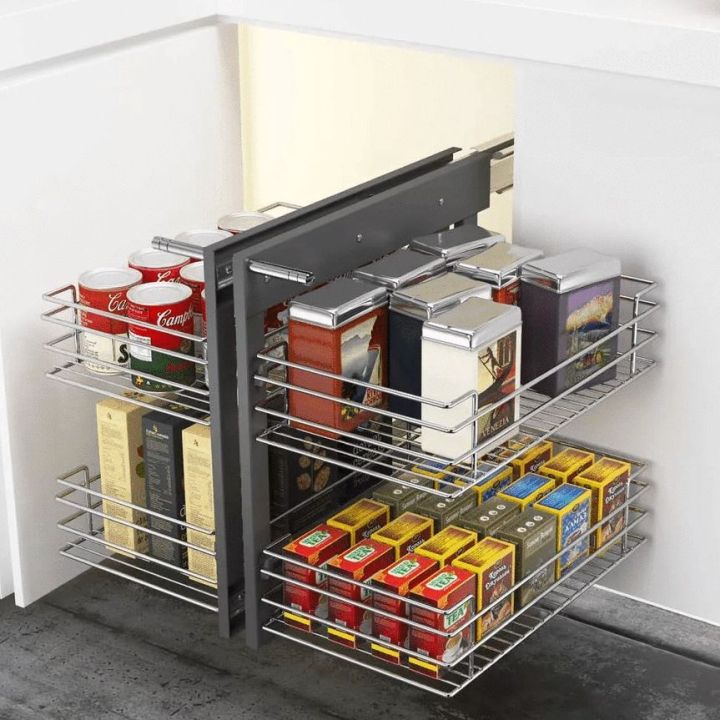 PRESCOTRADE PULL OUT MAGIC CORNER 80cm (4 Wire Basket Trays) | Lazada PH