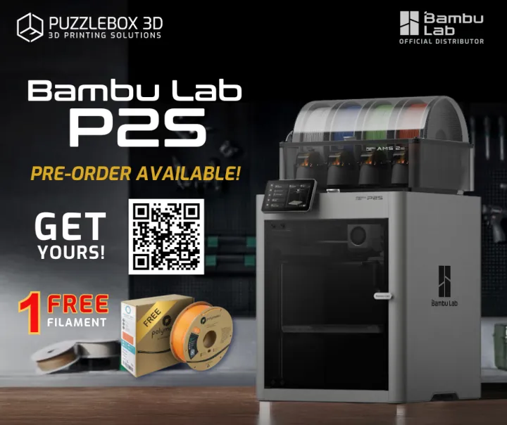 Bambu Lab P2S | P2S Combo 3D Printer with AMS 2 Pro Multi Color High ...