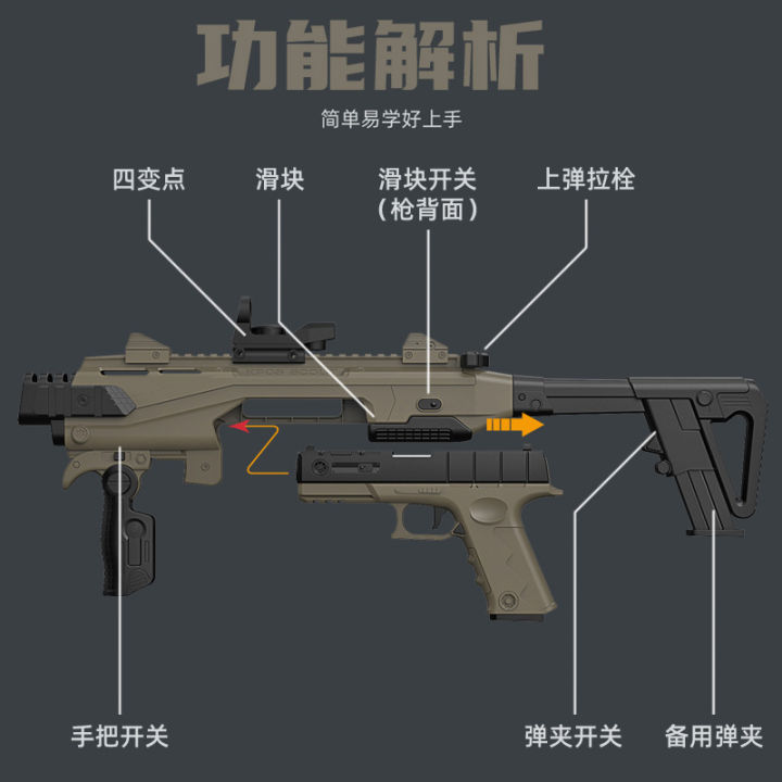 The ever-changing Glock G18 Arctic fox carbine assembly kit DIY shell ...