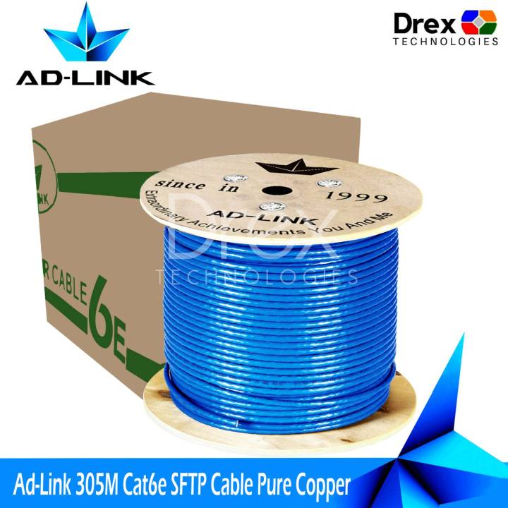 Ad-Link 305M SFTP Ethernet Cable Cat6E Pure Copper 1000FT (Screened ...