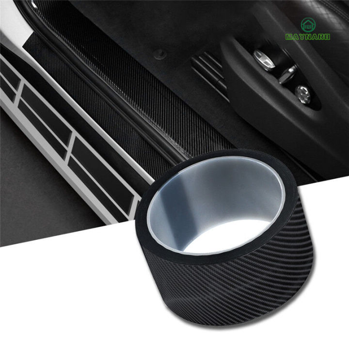 3m x 5cm 5D Carbon Fiber DIY Car Threshold Door Sill Anti-scratching ...