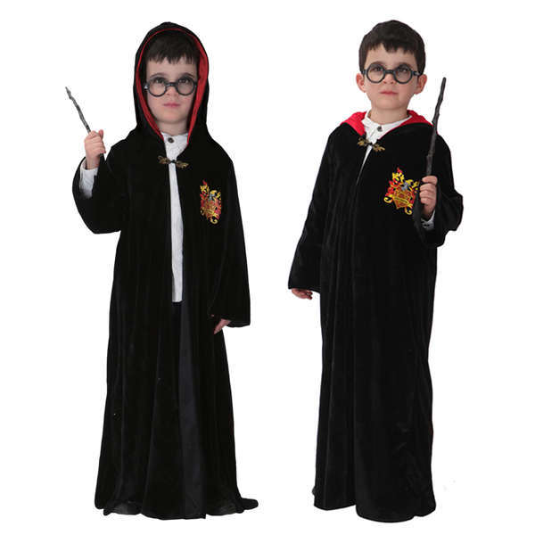 Harry Potter Magic Robe Cape Wand Wizard#39s Clothes Hermione Hogwarts ...