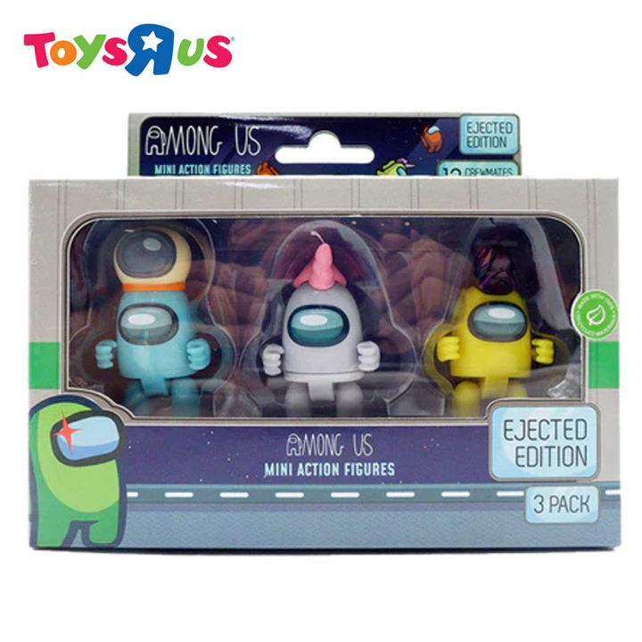 Among Us Ejected Edition 3-Pack Mini Action Figures (Green/Gray/Yellow ...