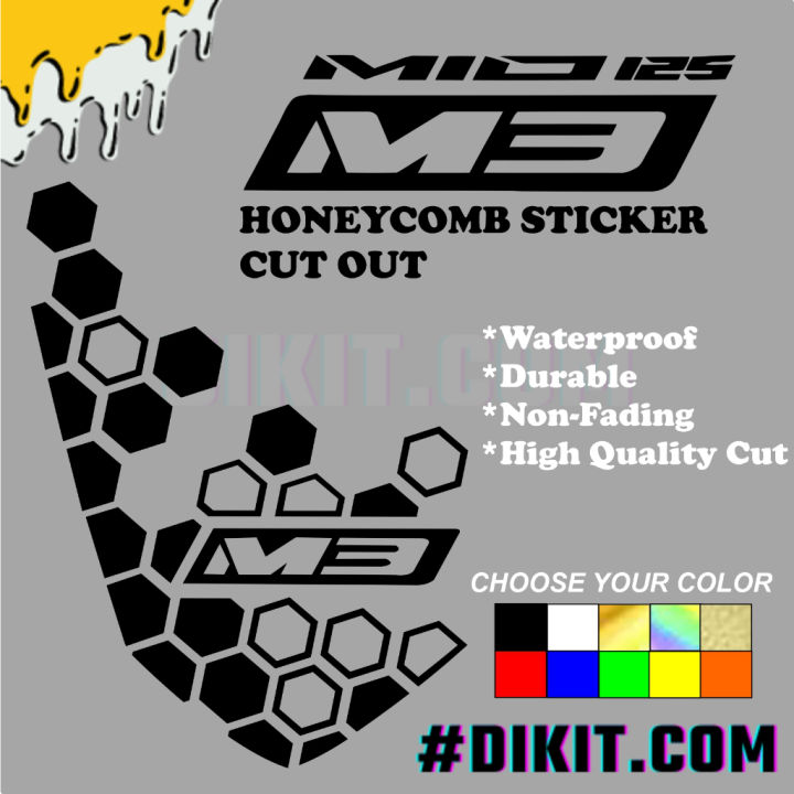 Yamaha Mio i 125, Mio M3 HoneyComb Sticker Cut-out | Lazada PH